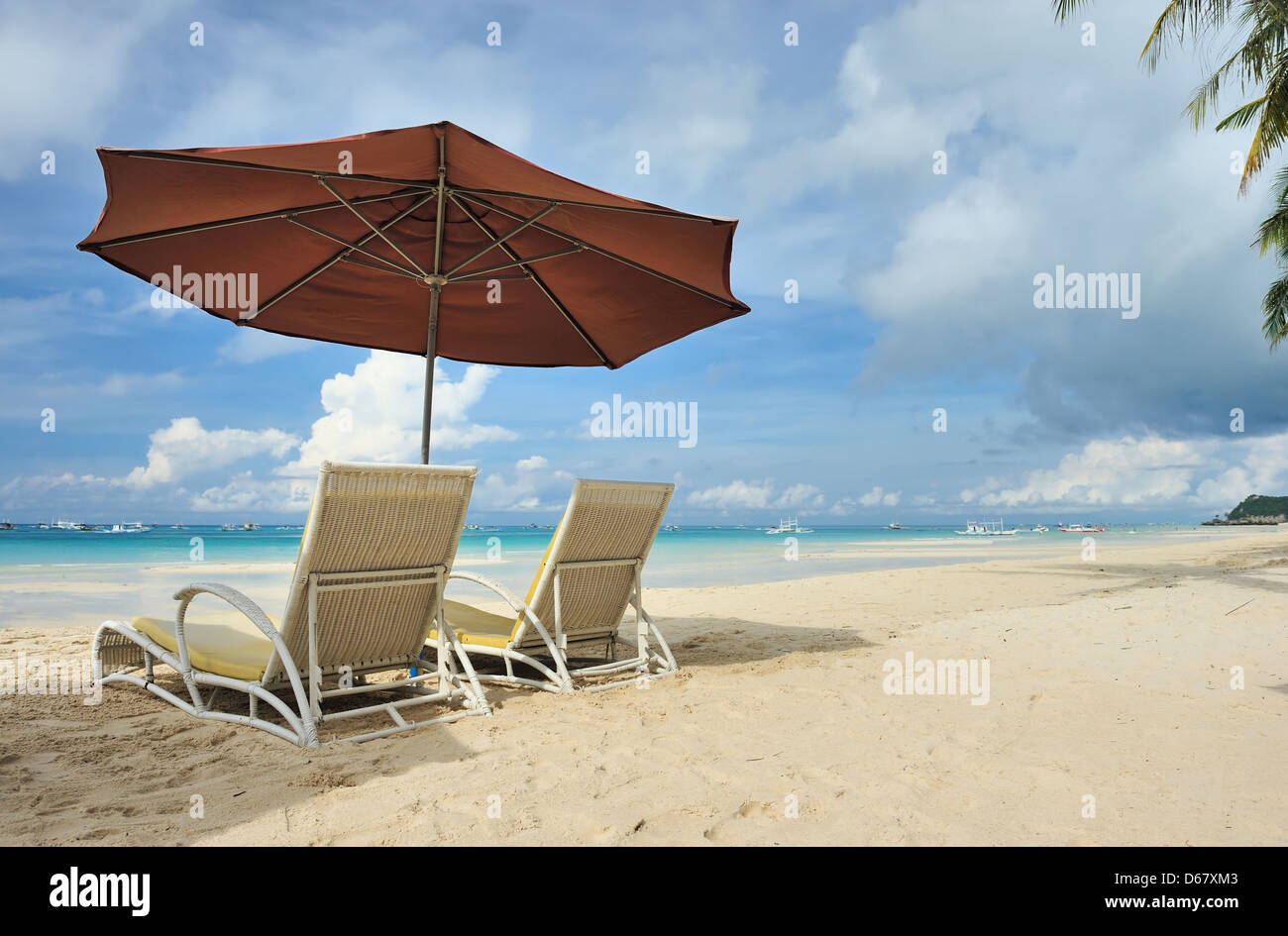 Chaise lounge at beach Stock Photo - Alamy