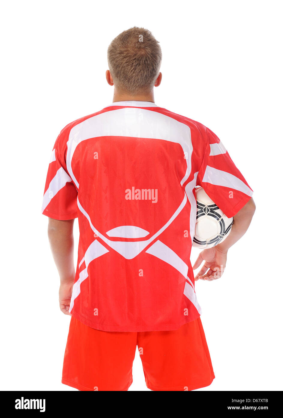Back red football shirt Cut Out Stock Images & Pictures - Alamy
