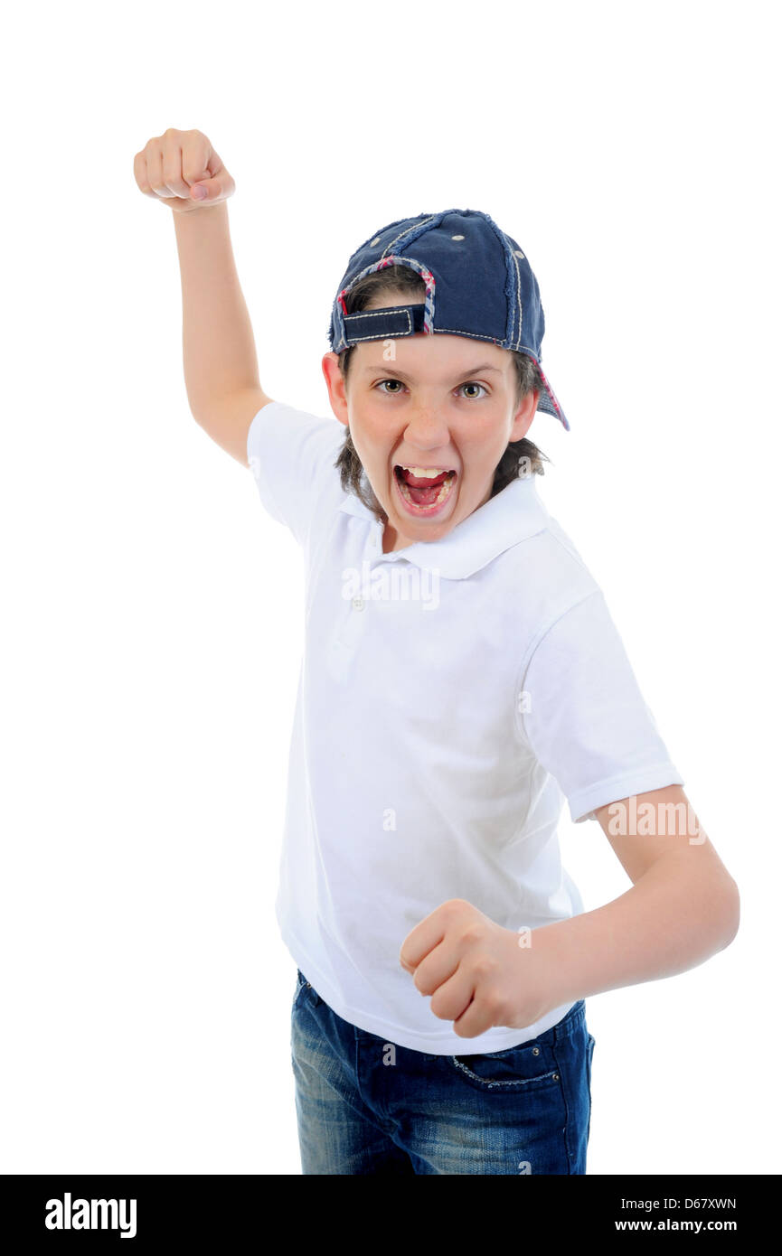 Angry little boy Stock Photo - Alamy