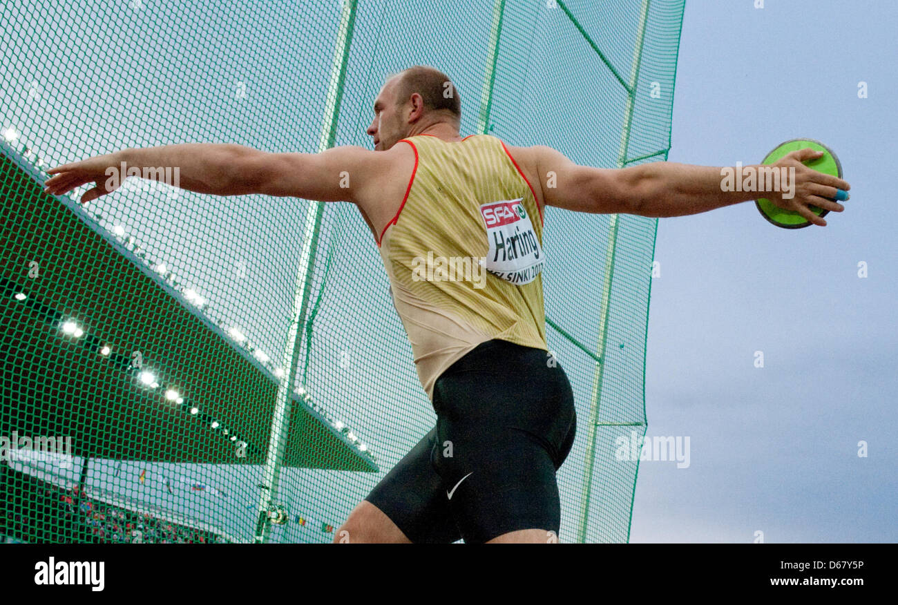 Robert Harting of Germany competes in the Discus Throw final at the ...