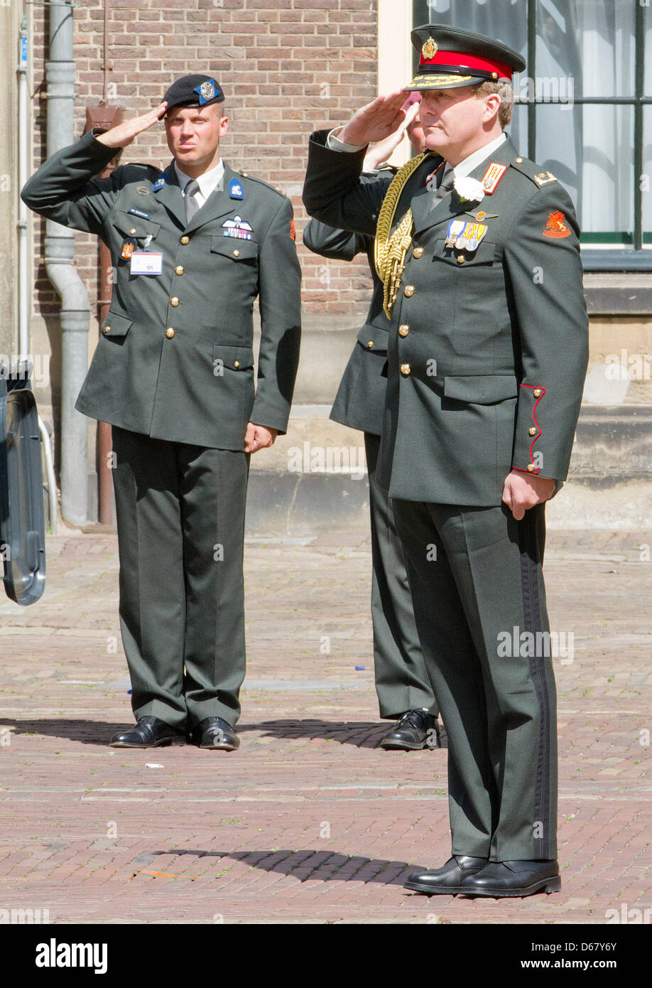 Prince Willem-Alexander of The Netherlands attend the military parade ...