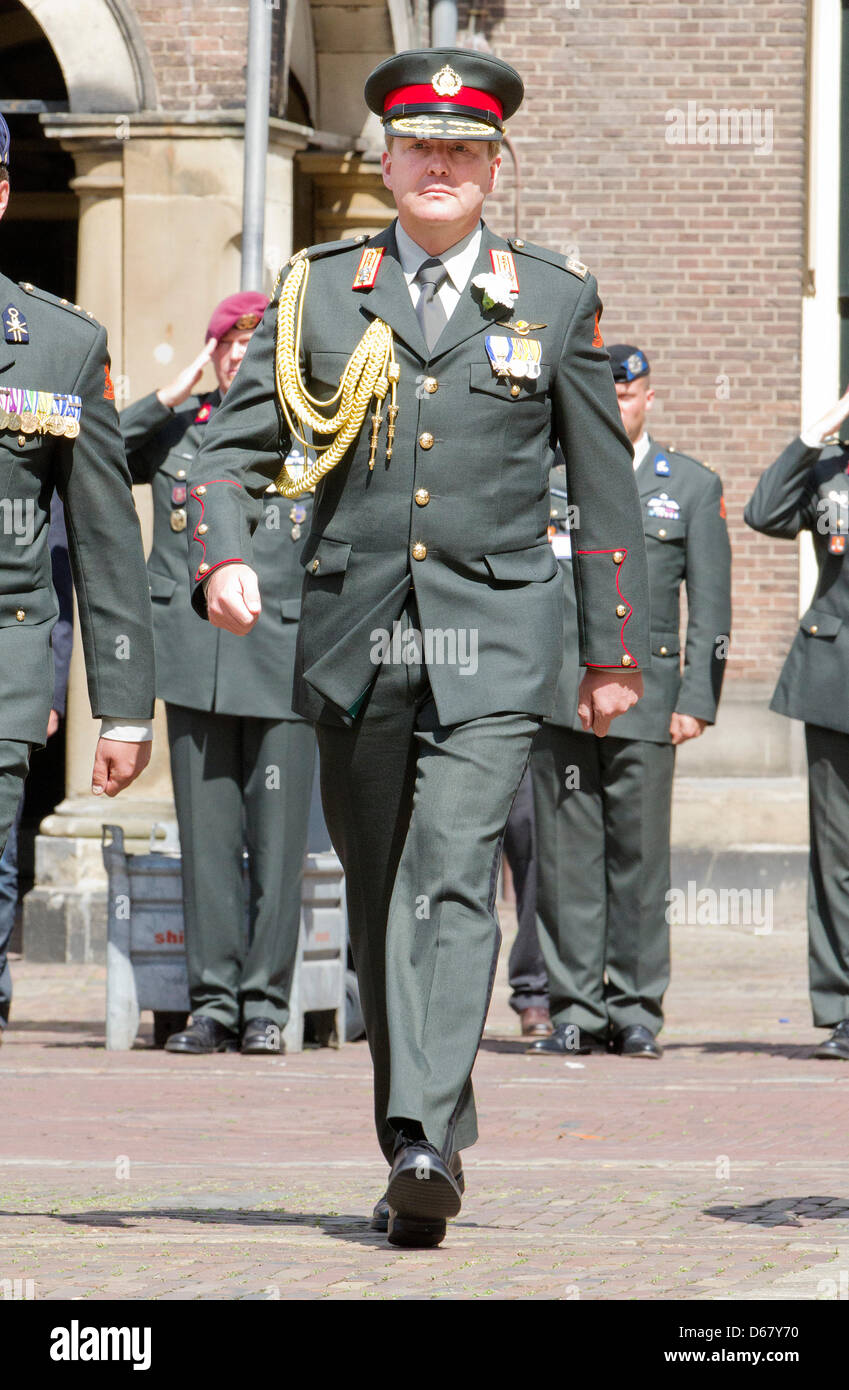 Prince Willem-Alexander of The Netherlands attend the military parade ...