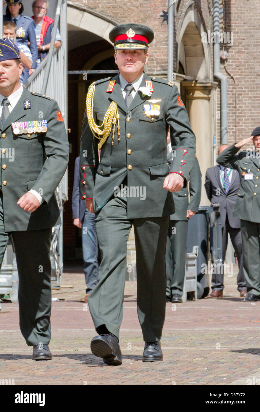 Prince Willem-Alexander of The Netherlands attend the military parade ...