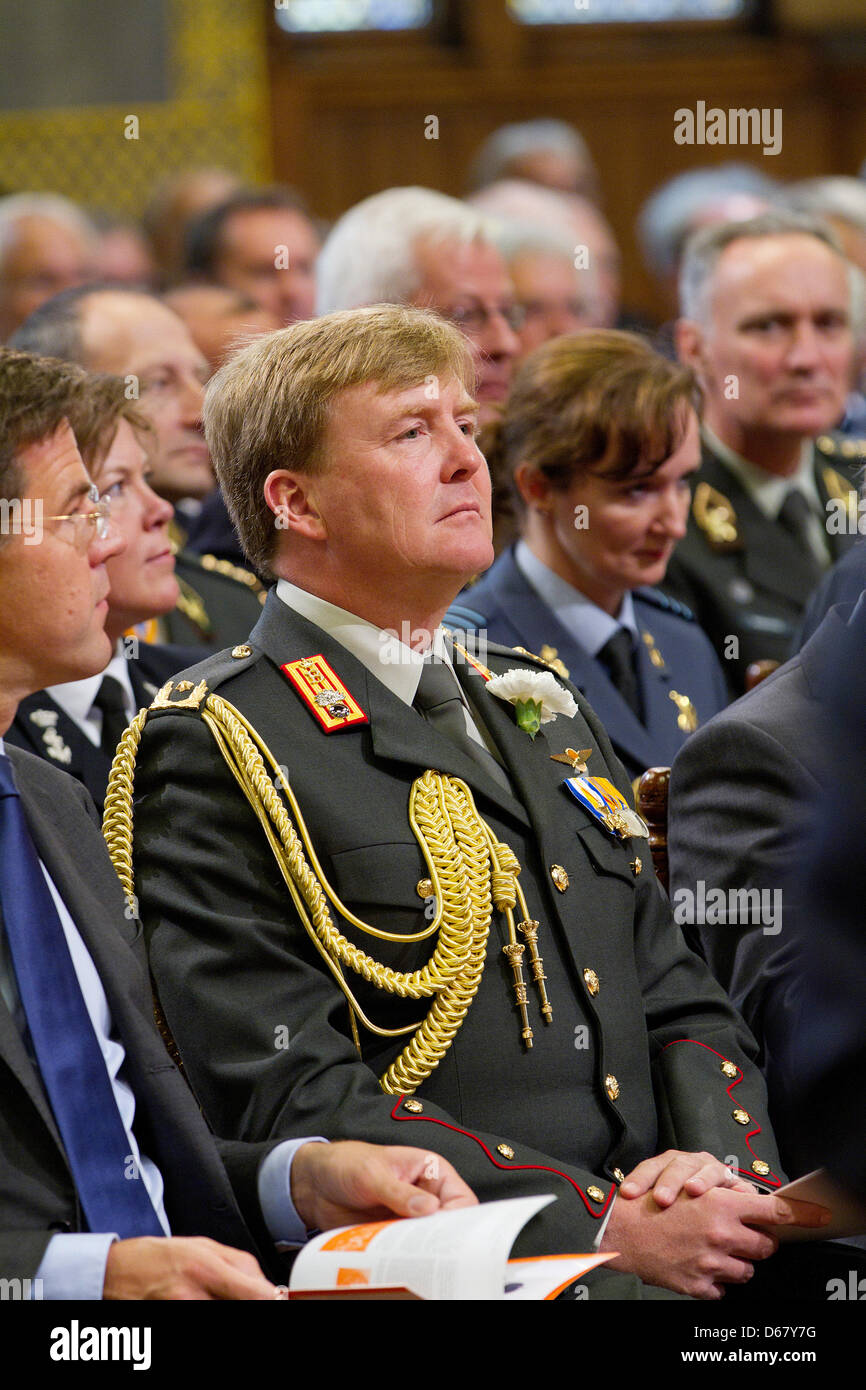 Prince Willem-Alexander of The Netherlands attend the military parade ...