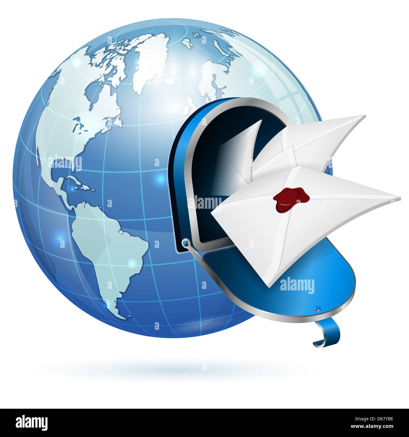 Mailbox world map hi-res stock photography and images - Alamy