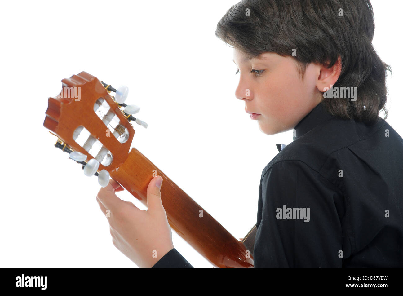 Little boy musician playing guitar Stock Photo - Alamy