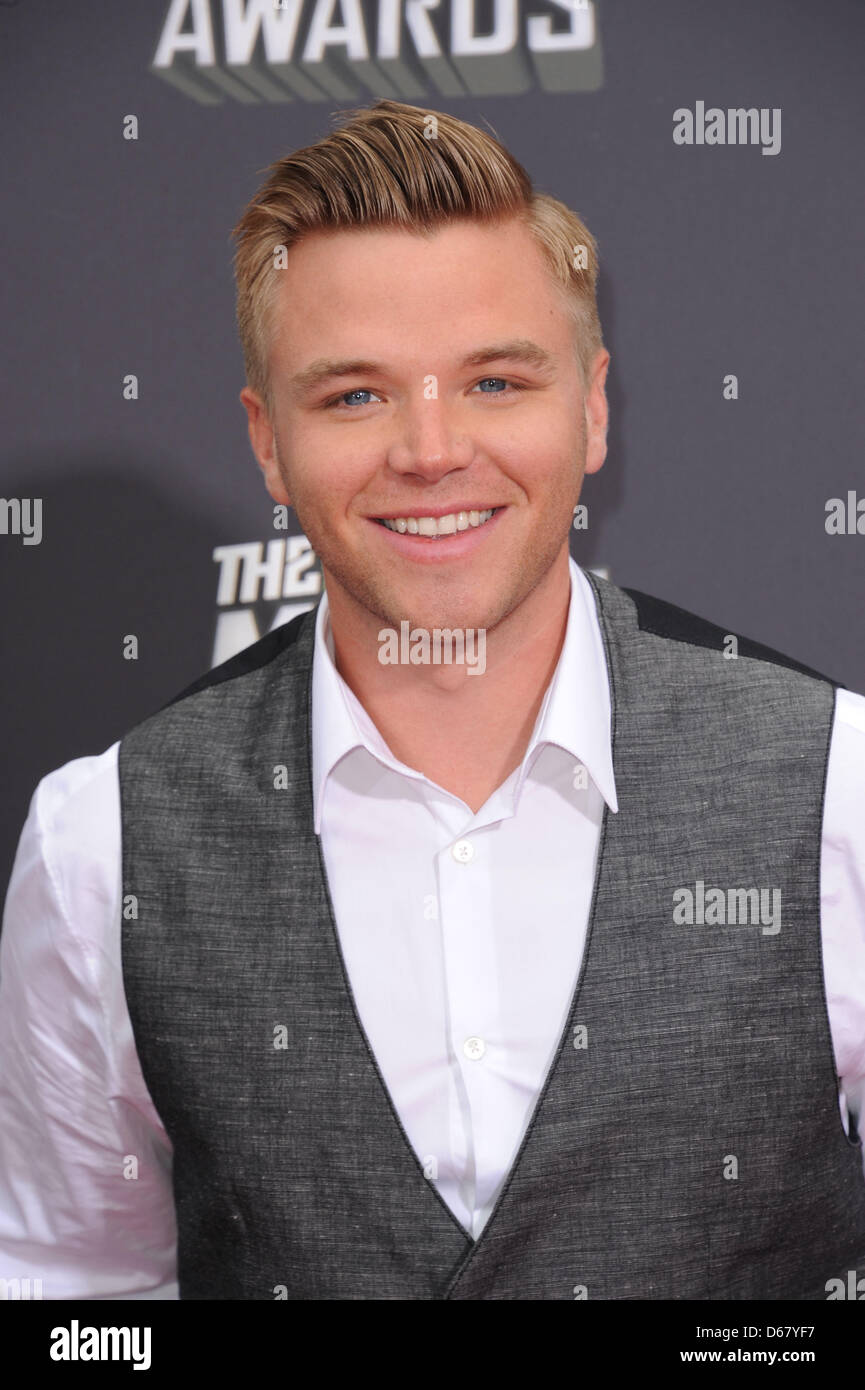 US actor Brett Davern arrives at the 2013 MTV Movie Awards at Sony ...