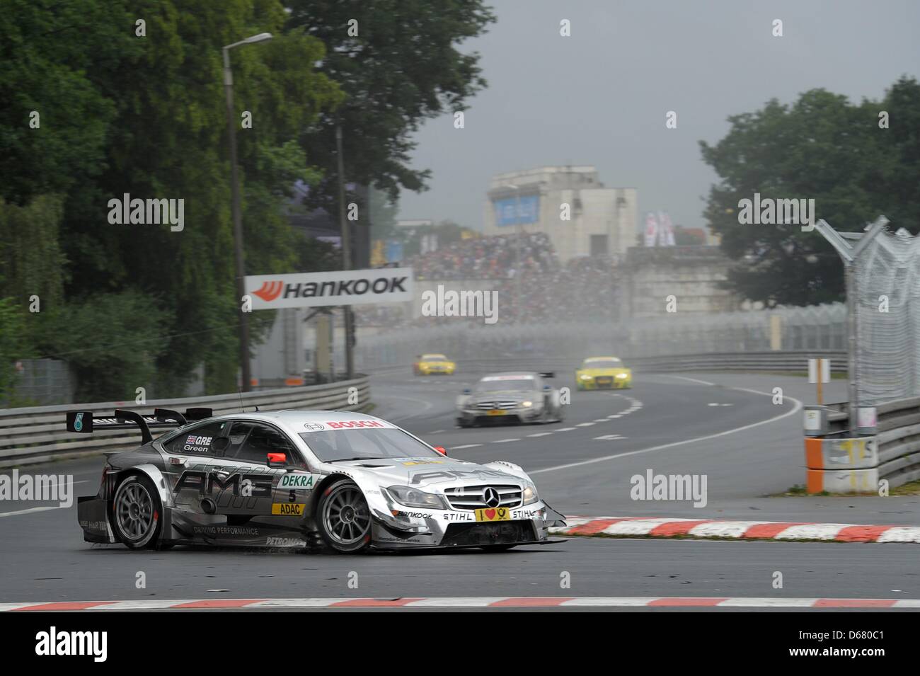 British driver Jamie Green of Mercedes in action during the fifth race ...