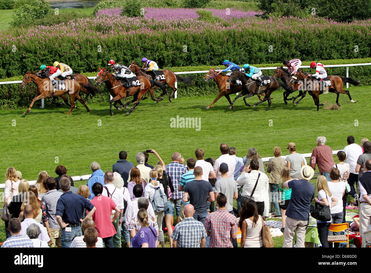 Equestrians compete in the 143rd traditional German galopp derby at ...