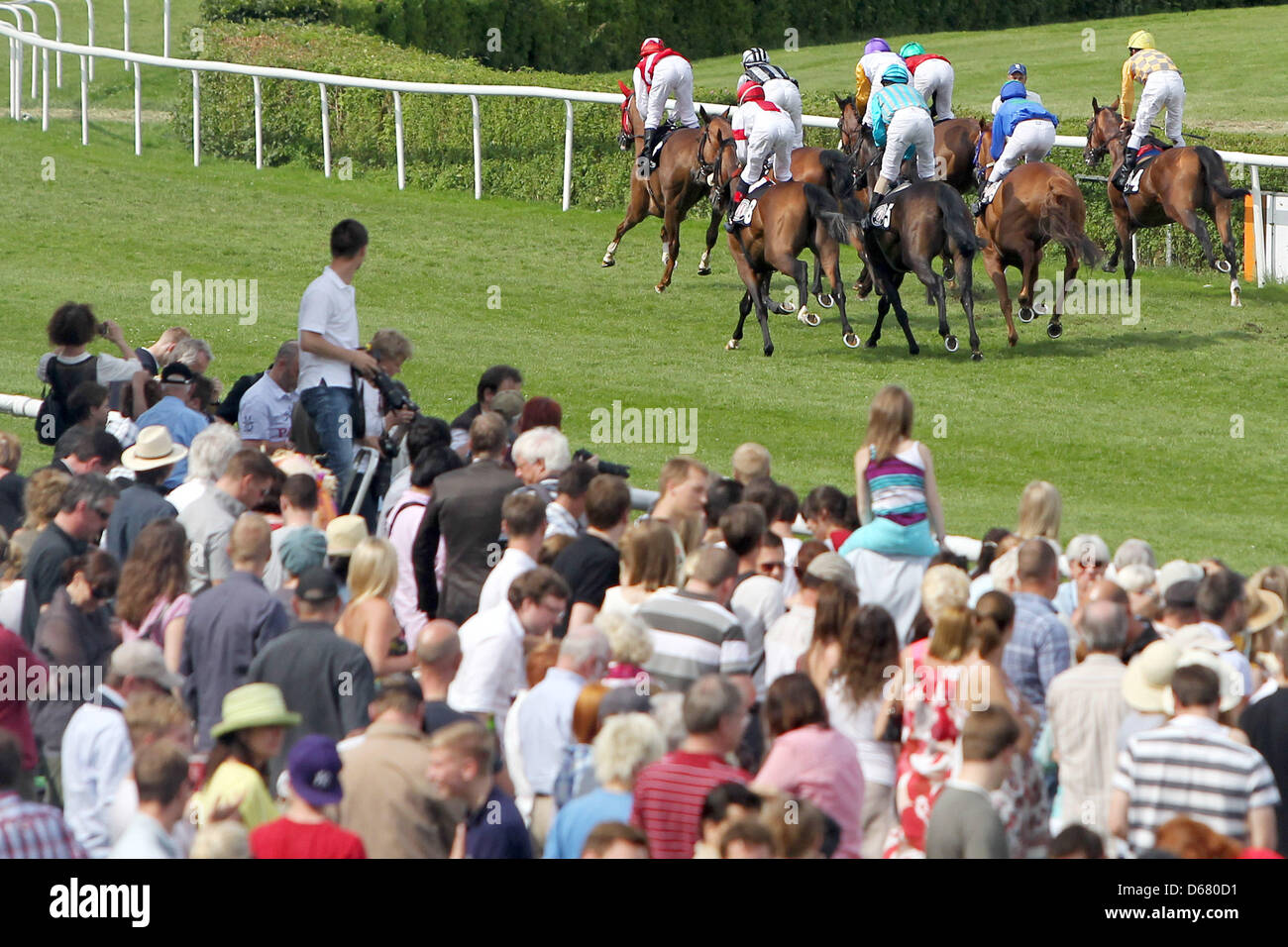 Equestrians compete in the 143rd traditional German galopp derby at ...