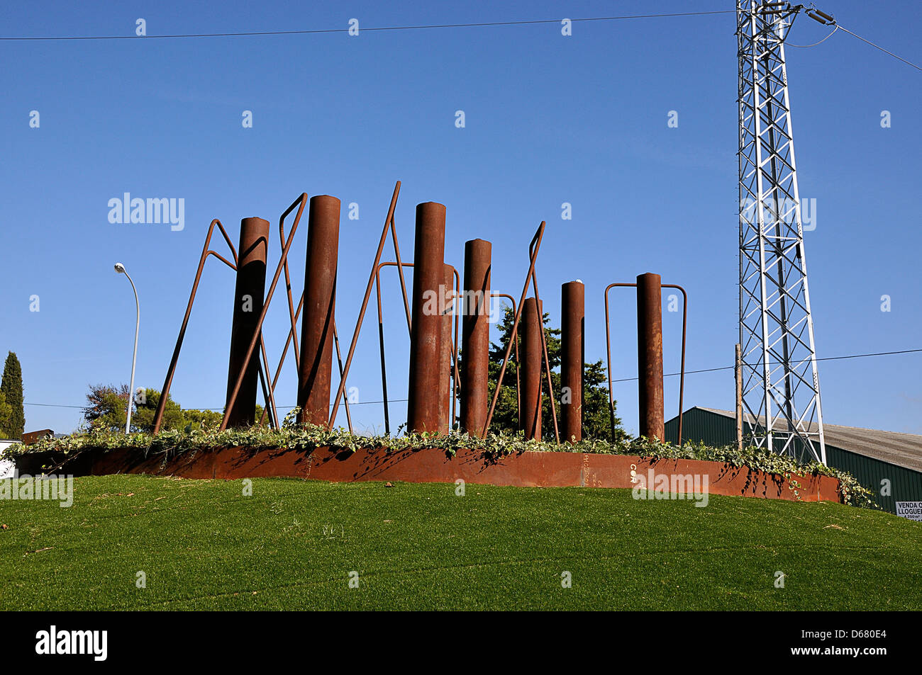 roundabout decorated with memorial Stock Photo - Alamy