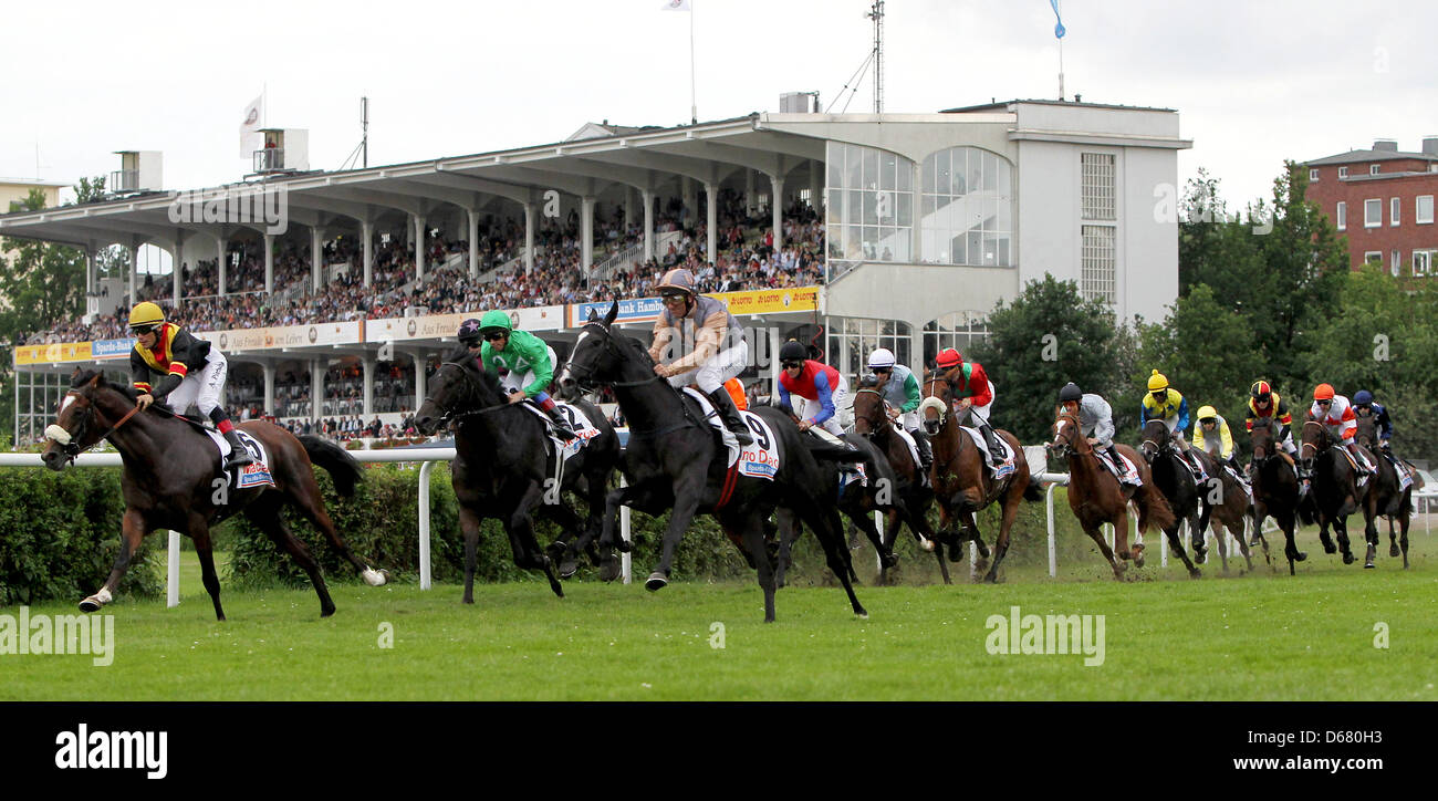 Equestrians compete in the 143rd traditional German galopp derby at ...