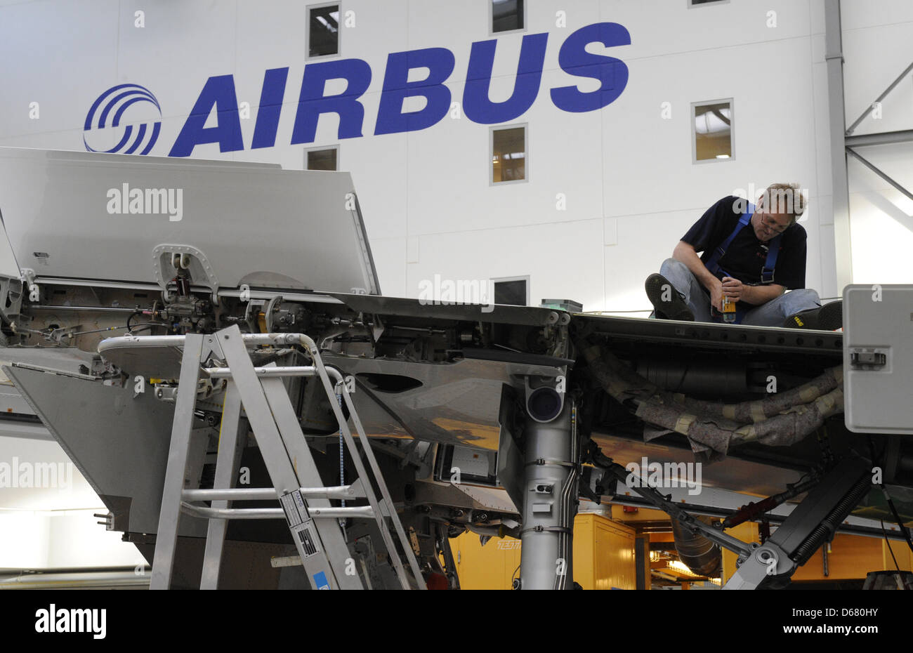FILE - A file photo dated 06 February 2009 shows an Airbus employee ...