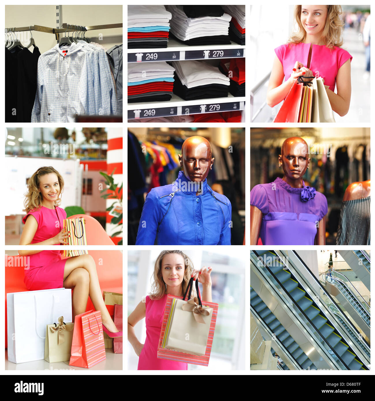 Shopping collage hi-res stock photography and images - Alamy