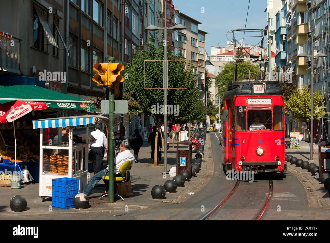 Türkei, Istanbul, Kadiköy, historische Straßenbahn Kadiköy-Moda in der ...
