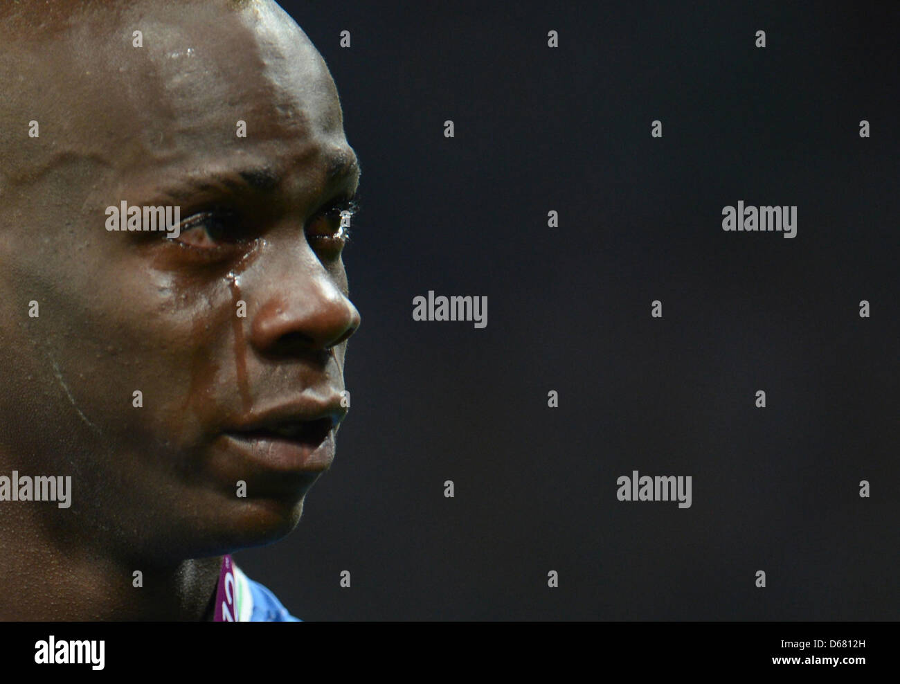 Italian Mario Balotelli cries after losing the UEFA EURO 2012 final ...