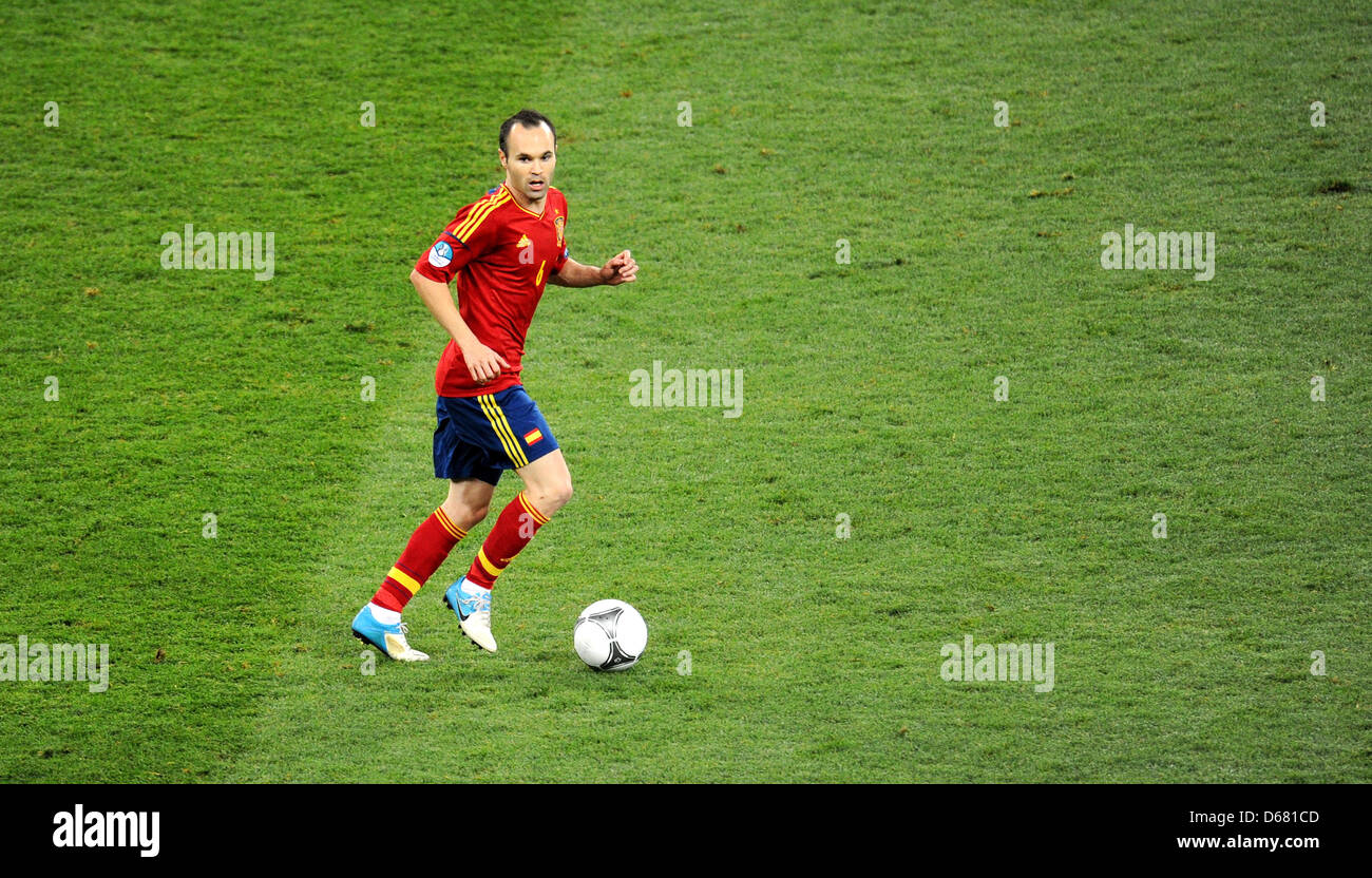 Spain's Andres Iniesta during the UEFA EURO 2012 final soccer match ...