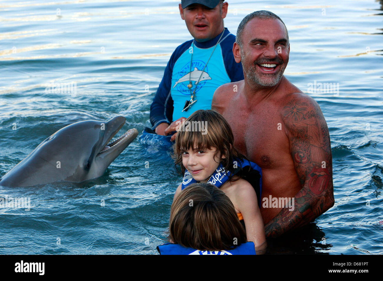 Fashion designer Christian Audigier and Nathalie Sorensen celebrate ...