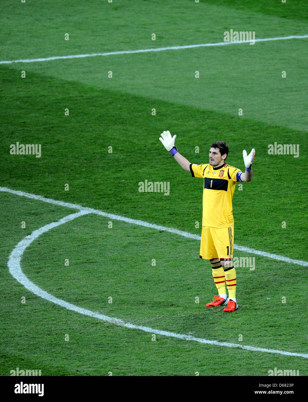 Spain's goalkeeper Iker Casillas during the UEFA EURO 2012 final soccer ...