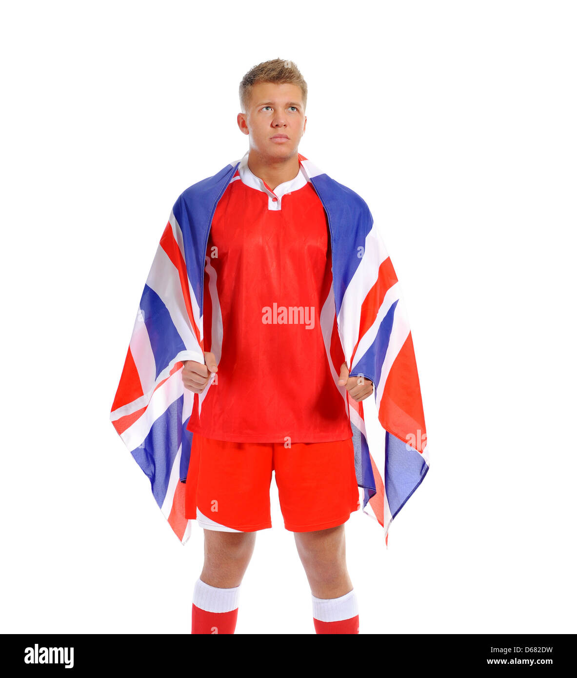 Young male flag football player Cut Out Stock Images & Pictures - Alamy