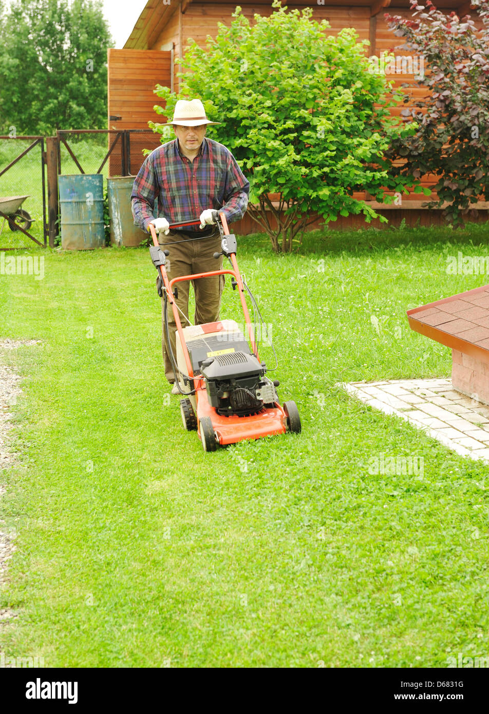 The Lawnmower Man Stock Photo - Alamy
