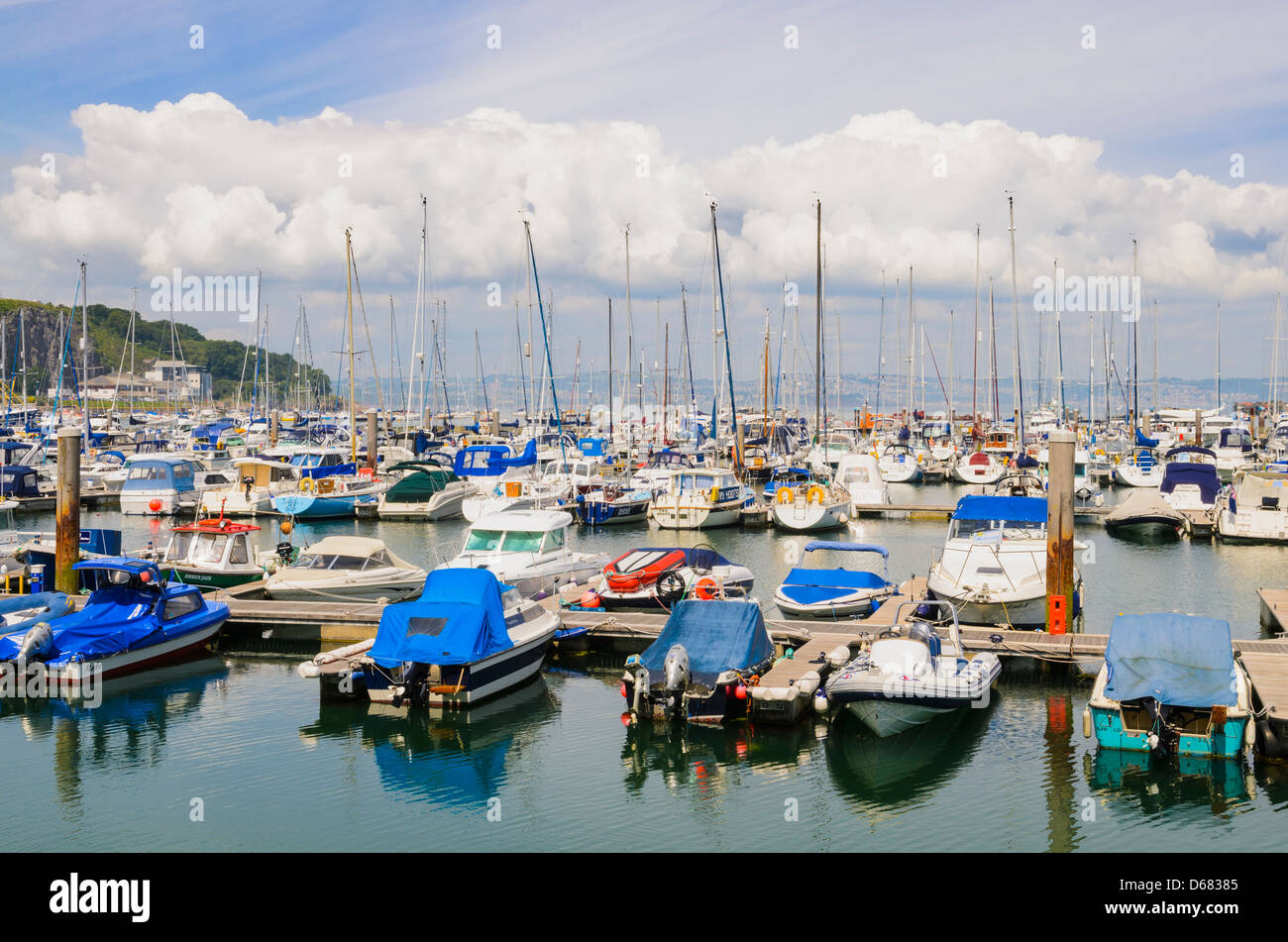 Boats in Brixham Marina, Devon, England Stock Photo - Alamy