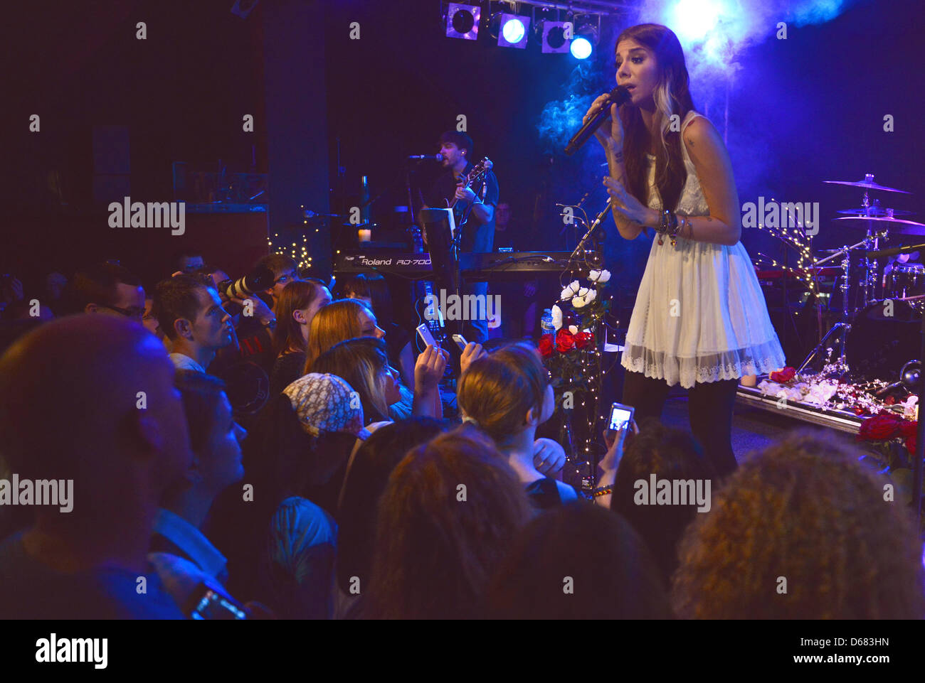US singer-songwriter Christina Perri plays a concert at frannz Club in ...