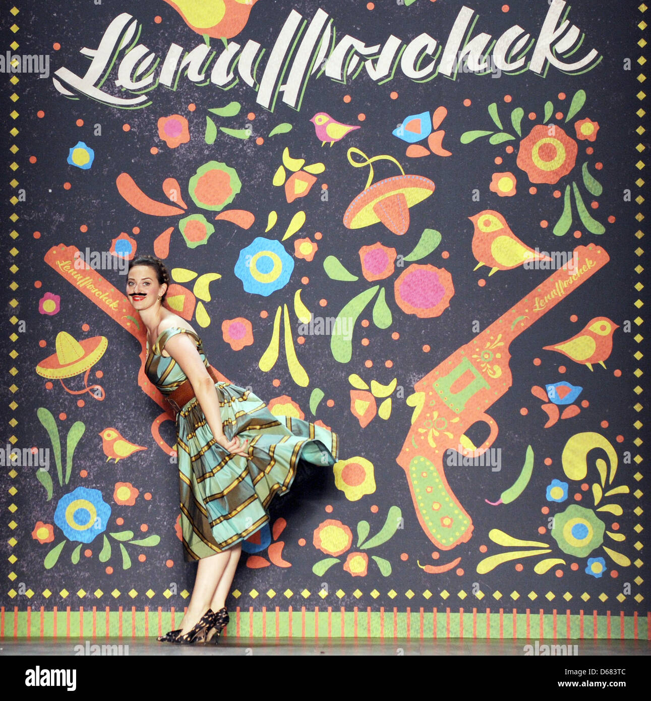 Designer Lena Hoschek attends the Lena Hoschek show during the Mercedes ...