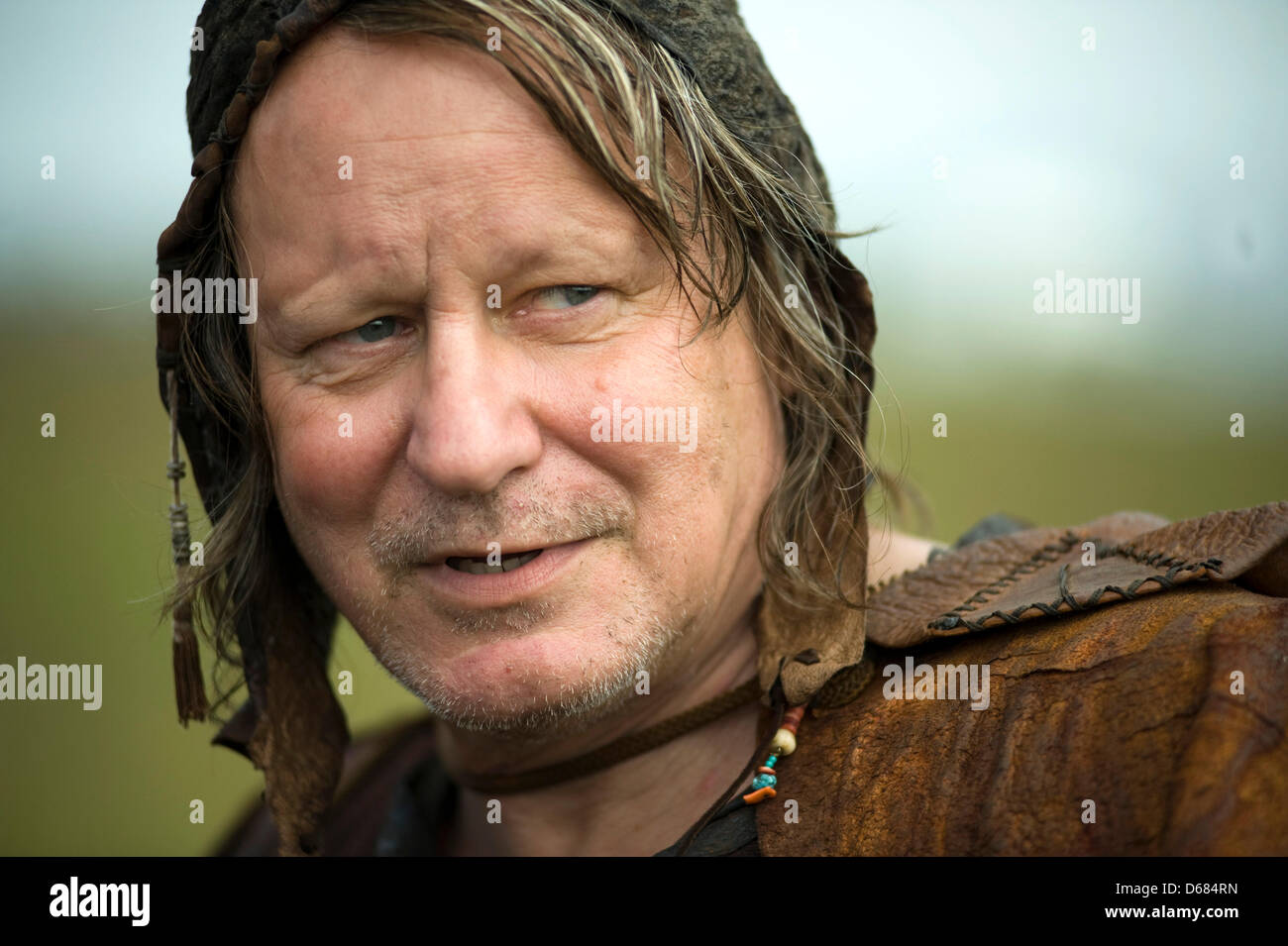 Swedish actor Stellan Skarsgard, dressed as character Barber, smiles ...