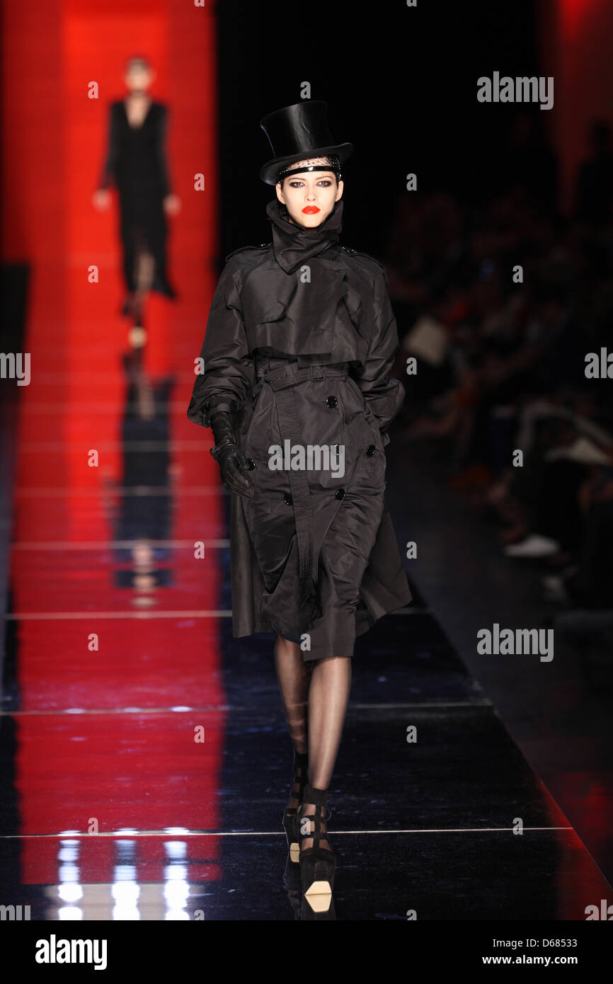A model wears a creation by French designer Jean Paul Gaultier as part ...
