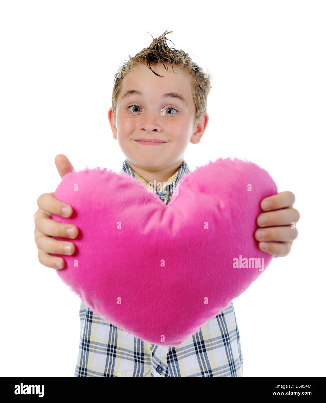 boy gives a heart Stock Photo - Alamy