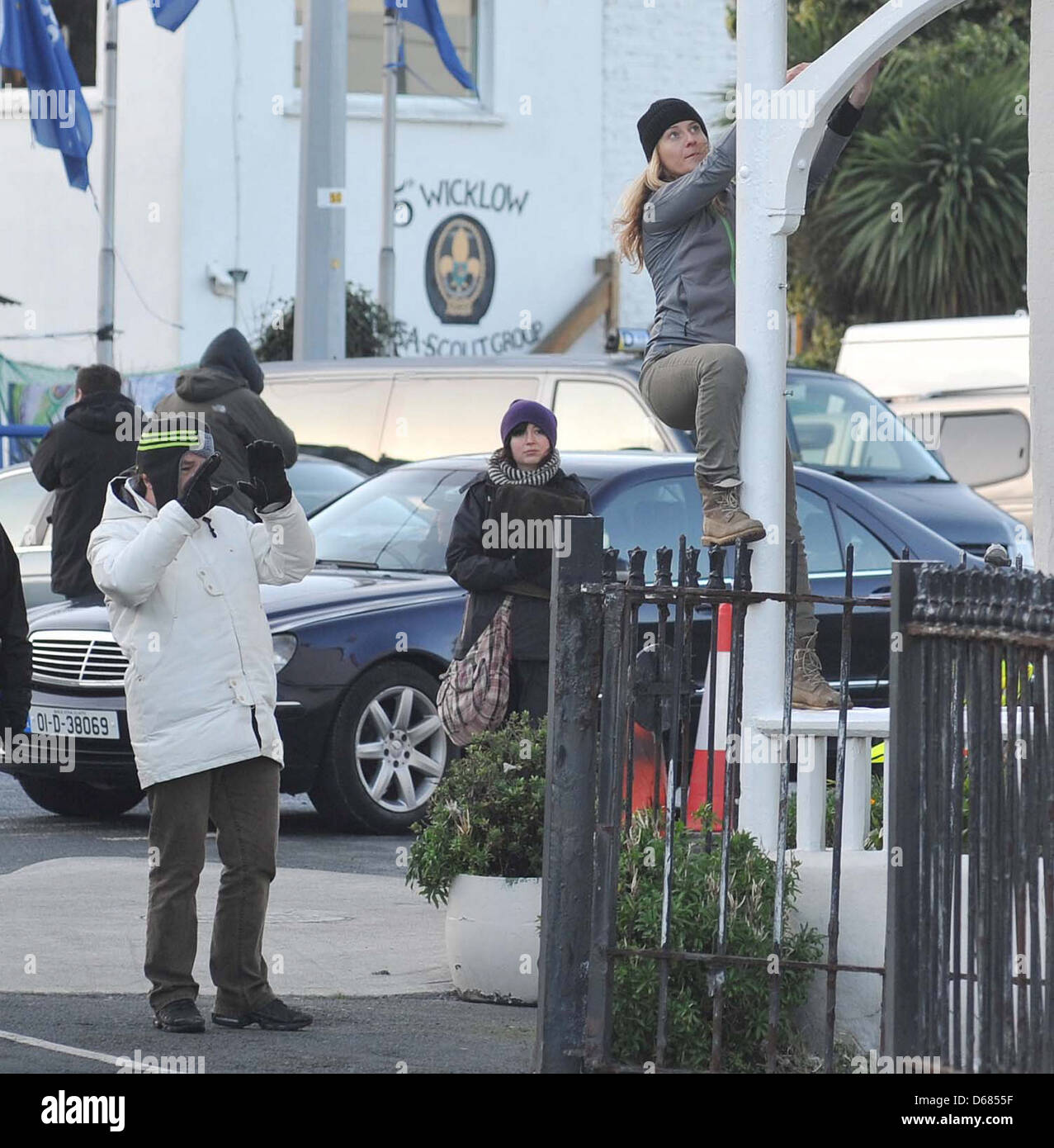 Neil Jordan and Saoirse Ronan's stunt double on the set of 'Byzantium ...