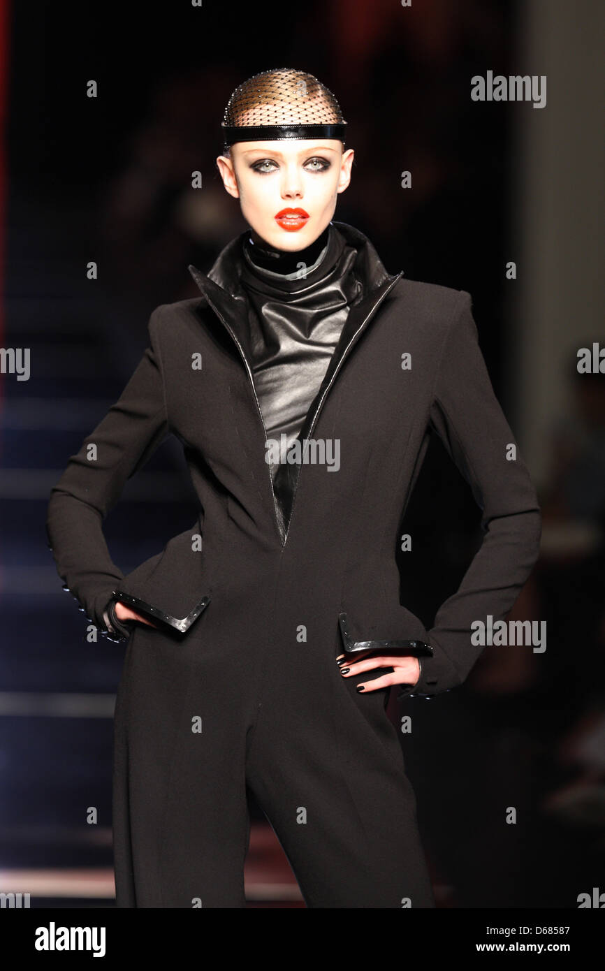 A model wears a creation by French designer Jean Paul Gaultier as part ...