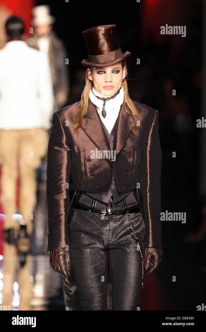 A model wears a creation by French designer Jean Paul Gaultier as part ...