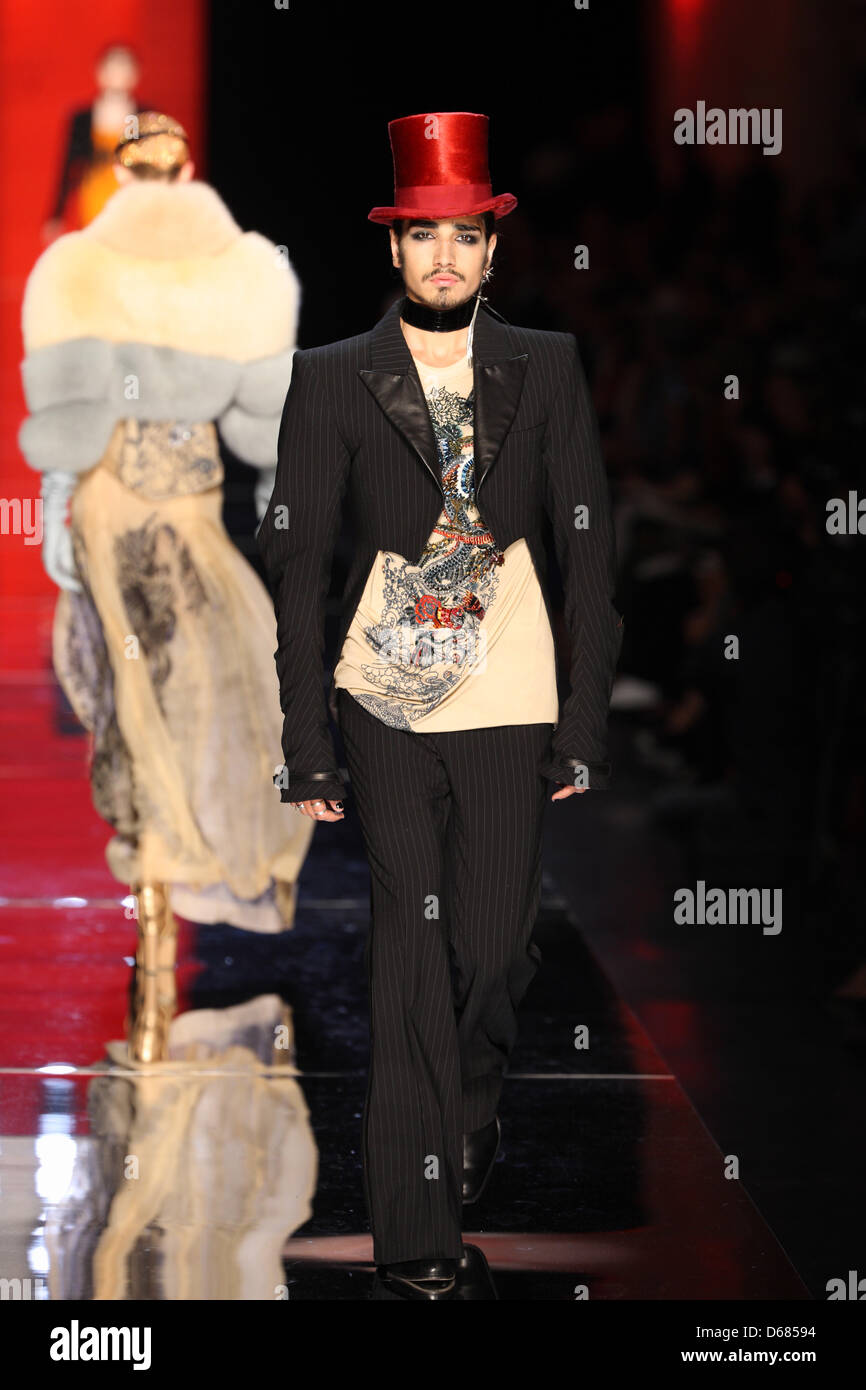 A model wears a creation by French designer Jean Paul Gaultier as part ...