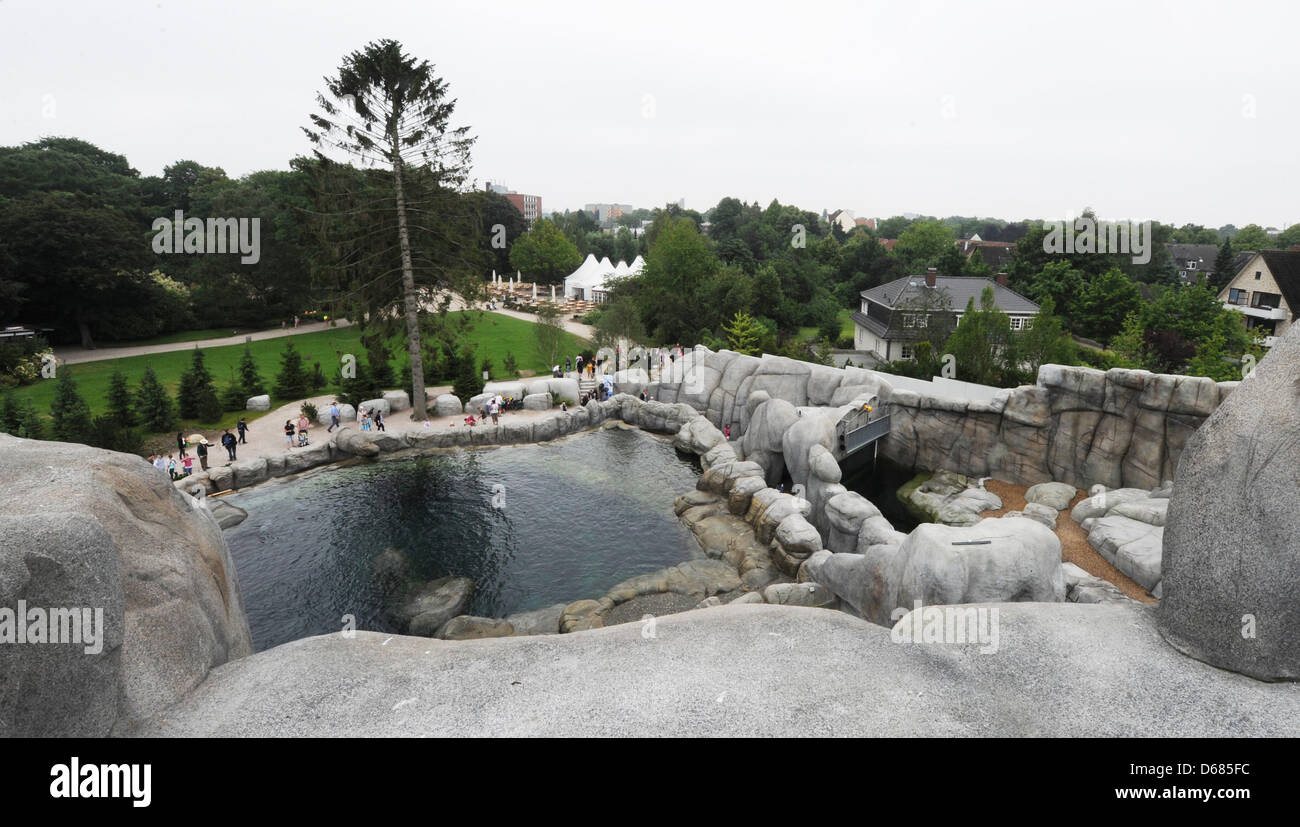 The new enclosure 'Ice Sea' is pictured at the Hagenbeck zoo in Hamburg ...