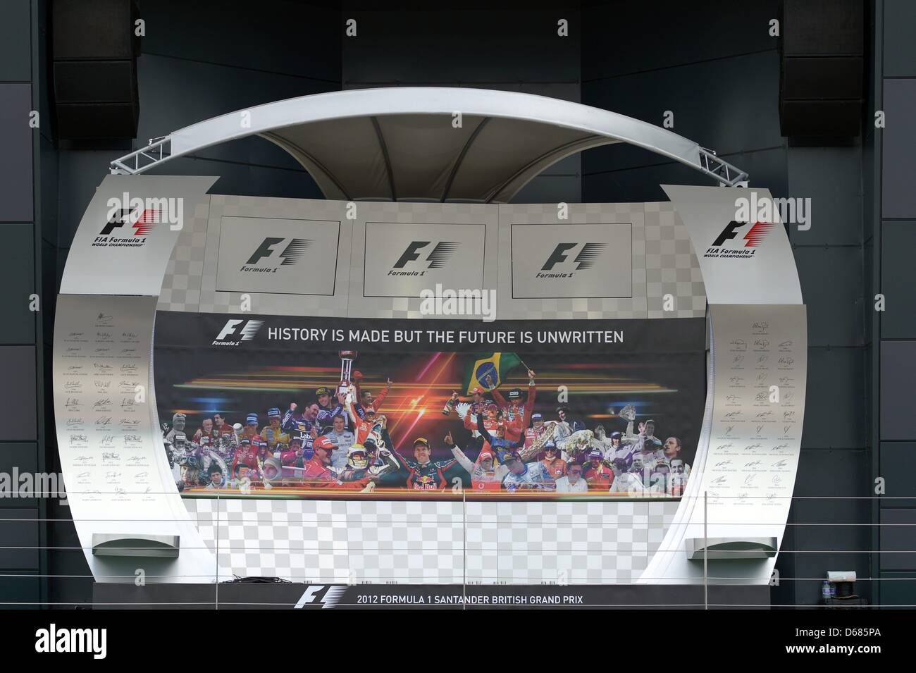 The Podium seen at the Silverstone race track in Northamptonshire ...