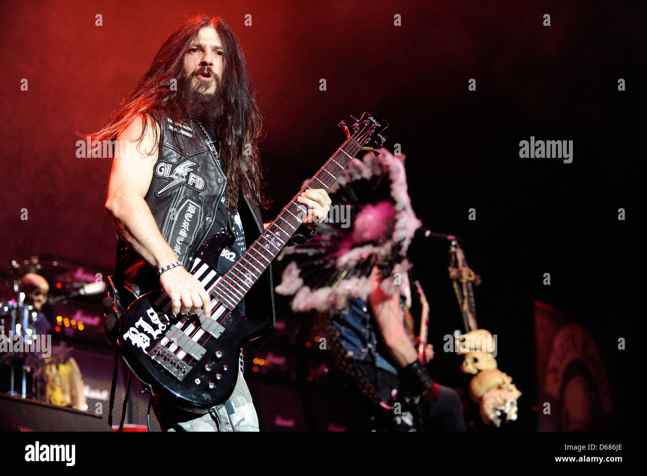 John 'JD' DeServio Black Label Society performs on stage at The Air ...