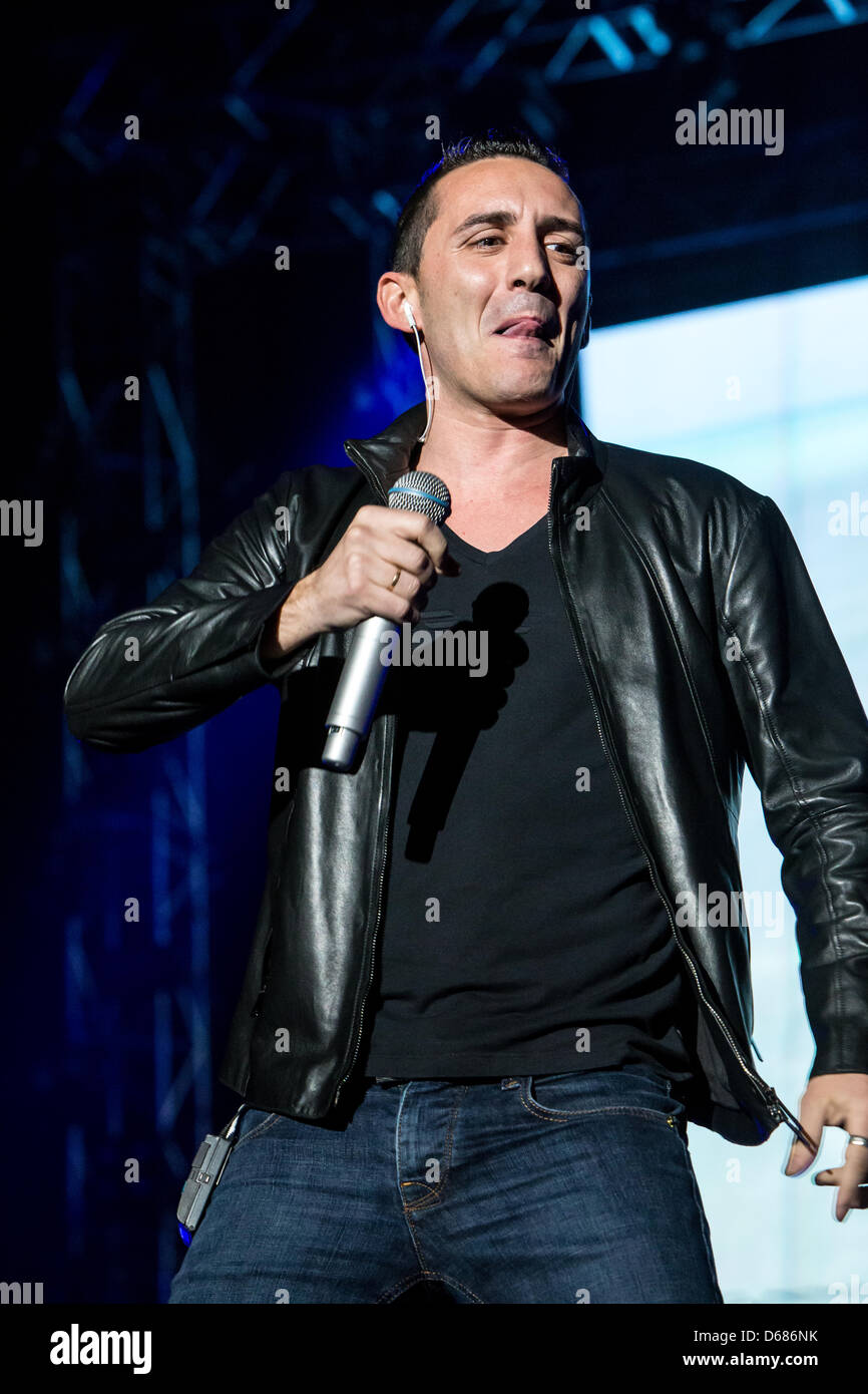 Assago, Milan, ITALY. 14 April 2013. The italian pop band Modà performs ...