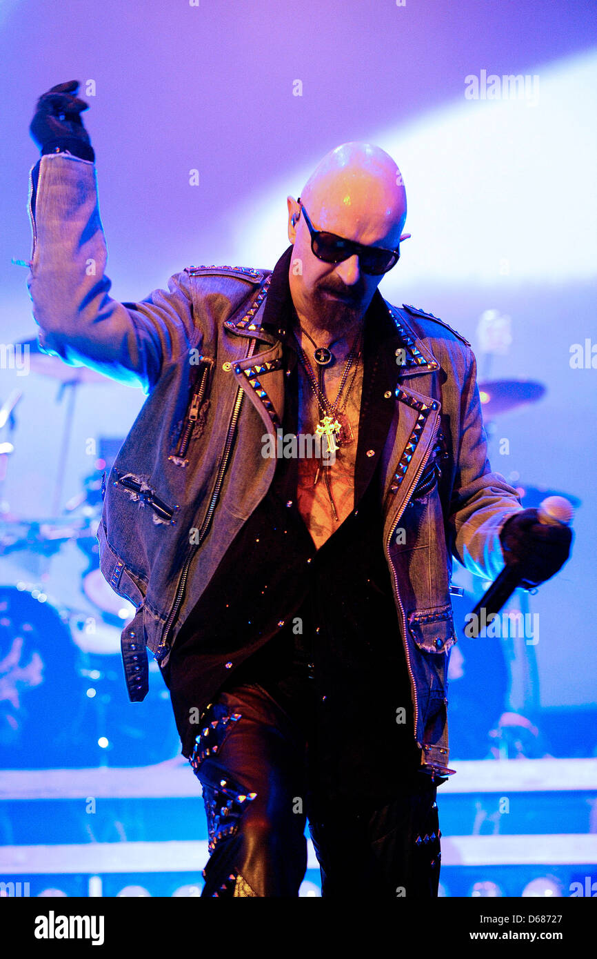 Rob Halford Judas Priest performs on stage at The Air Canada Centre ...
