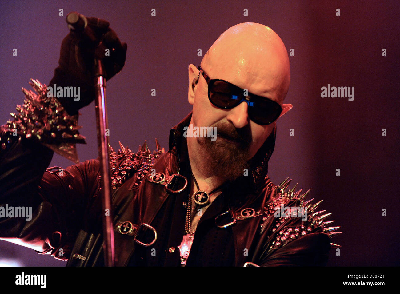Rob Halford Judas Priest performs on stage at The Air Canada Centre ...