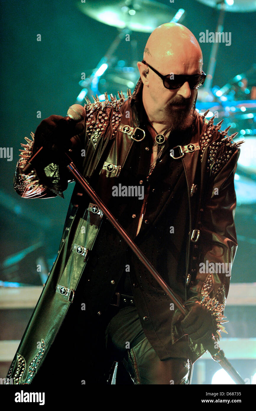 Rob Halford Judas Priest performs on stage at The Air Canada Centre ...