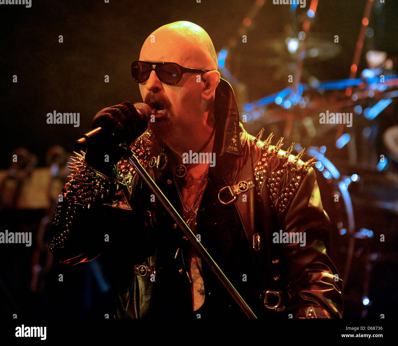 Rob Halford Judas Priest performs on stage at The Air Canada Centre ...