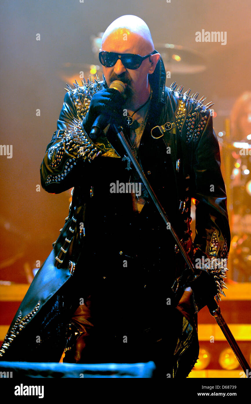 Rob Halford Judas Priest performs on stage at The Air Canada Centre ...