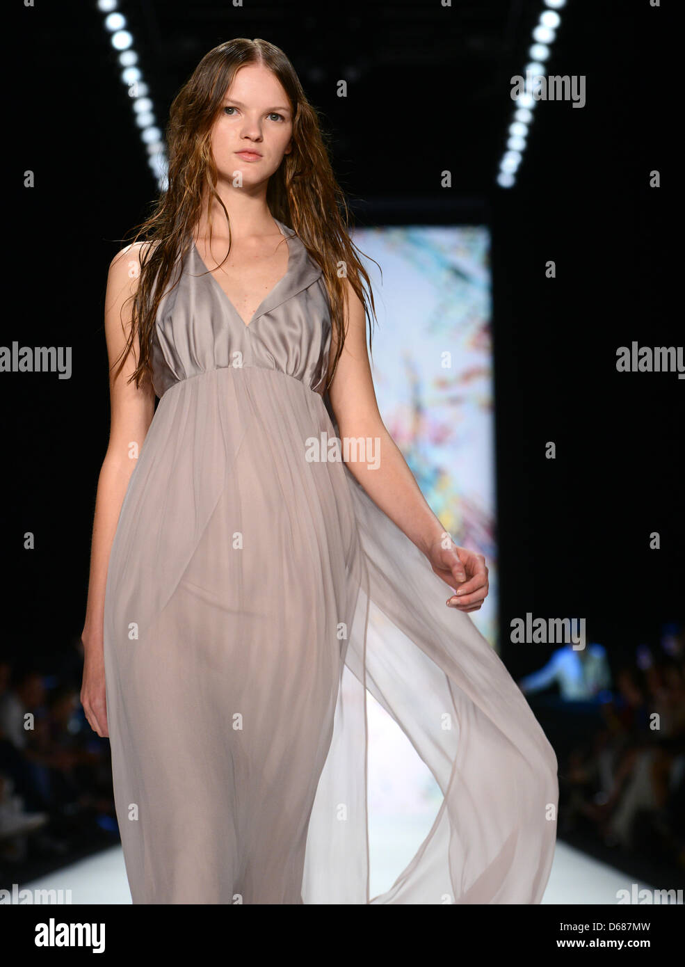 A model presents a creation of German designer Kilian Kerner during the ...