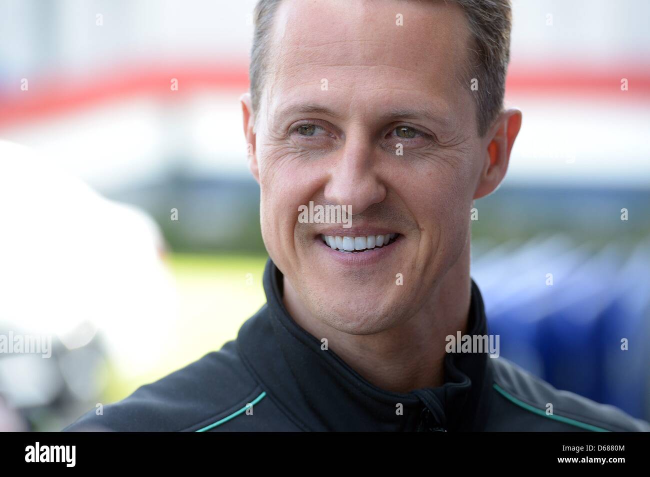 German Formula One driver Michael Schumacher of Mercedes AMG smiles in ...