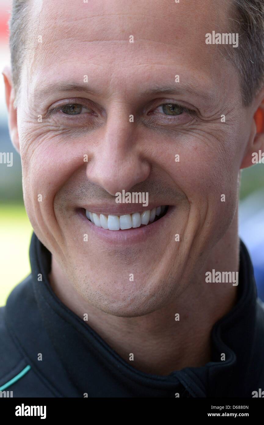 German Formula One driver Michael Schumacher of Mercedes AMG smiles in ...