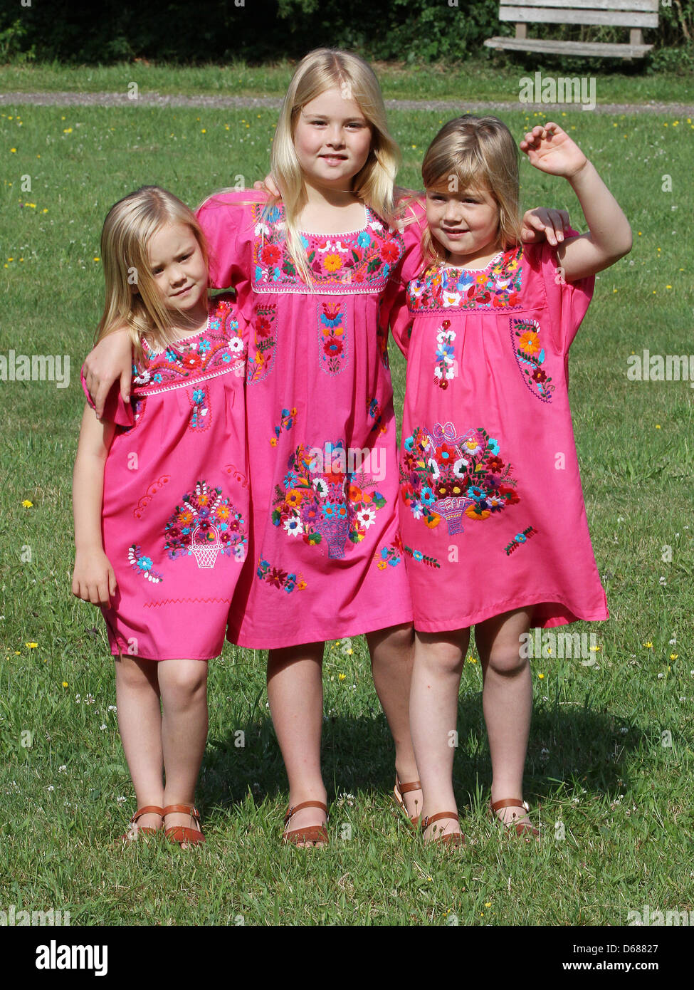 Dutch Princess Amalia (C) poses with her sisters Princess Ariane (L ...