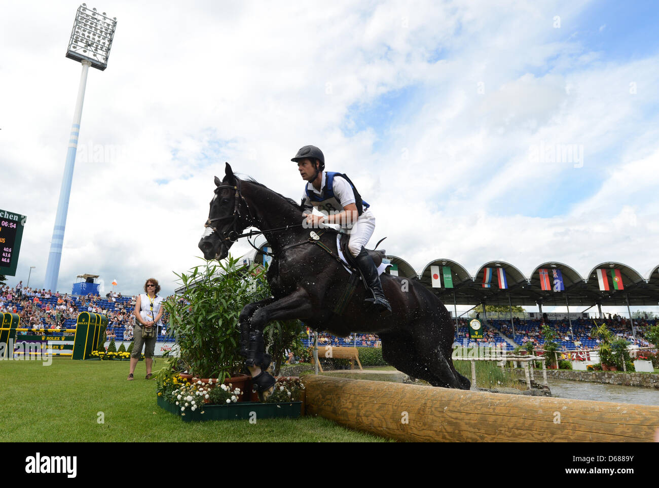 Australian equestrian Christopher Burton in action on his horse ...