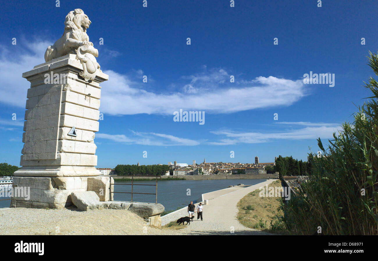 The heraldic lion of Arles, France, 02 July 2012. Arles is a city in ...